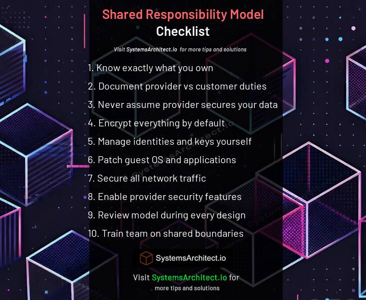 Shared Responsibility Model Checklist... | SystemsArchitect ...